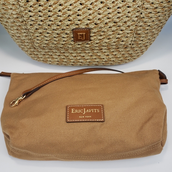 Eric Javits | Bags | Eric Javits 2p Wicker Straw Tote Satchel Pouch ...